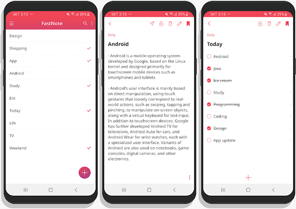 Top 5 aplicativos de bloco de notas para Android