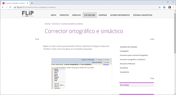 Top 5 corretores de texto em português online