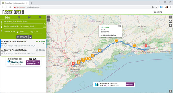 Top 5 opções para calcular os custos de uma viagem de carro