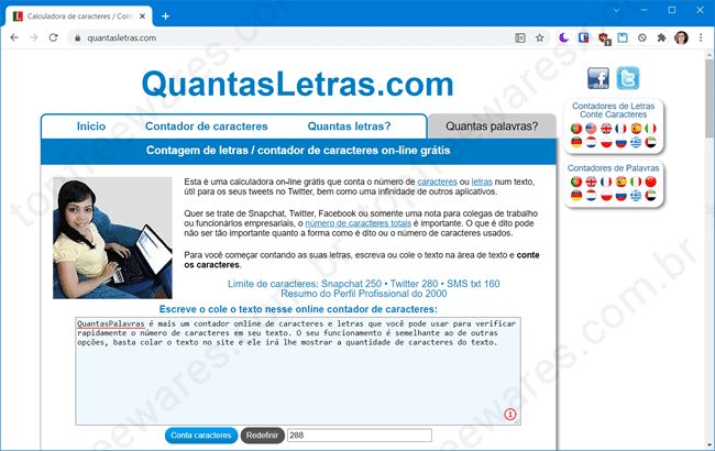 Top 5 sites para contar o número de caracteres de um texto