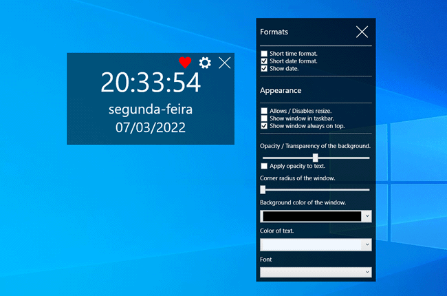 Top 5 programas para colocar um relógio na área de trabalho