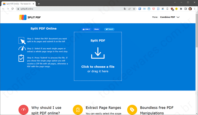 Top 5 sites para dividir arquivos PDF sem limite de tamanho